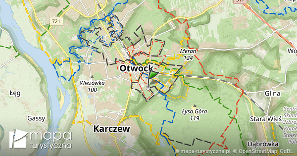 Otwock, Plac Wolności - mapa szlaków turystycznych | mapa-turystyczna.pl