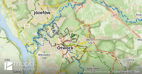 Otwock, ul. Reymonta - mapa szlaków turystycznych | mapa-turystyczna.pl