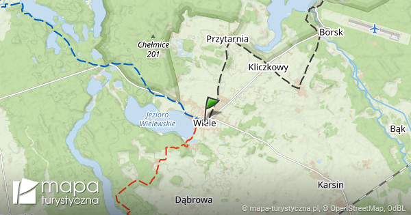 Wiele - mapa szlaków turystycznych | mapa-turystyczna.pl