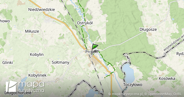Prostki - mapa szlaków turystycznych | mapa-turystyczna.pl