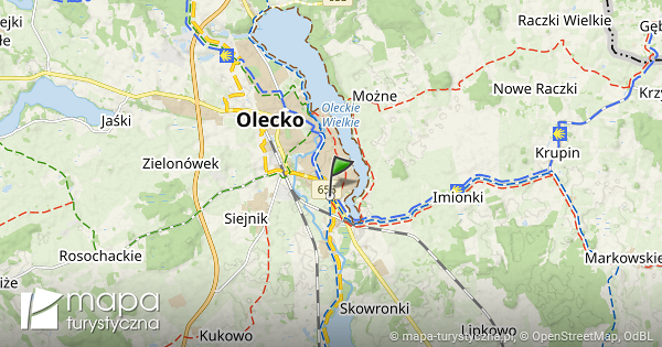 Olecko, ul. Kościuszki - mapa szlaków turystycznych | mapa-turystyczna.pl