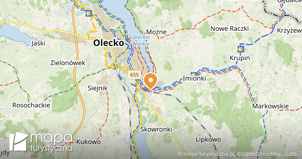 Olecko, Szosa do Krupina - mapa szlaków turystycznych | mapa-turystyczna.pl