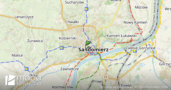 Sandomierz, kościół Nawrócenia św. Pawła Apostoła - mapa szlaków ...