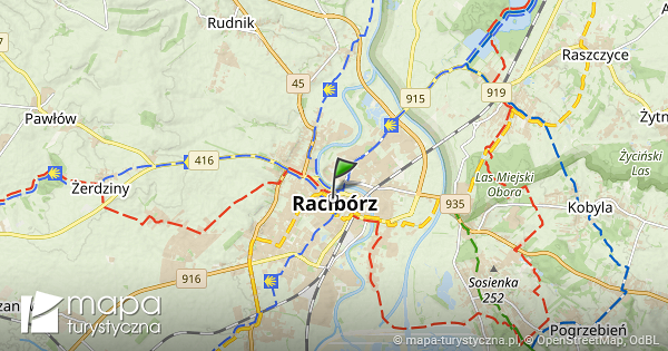 Racibórz, Rynek - mapa szlaków turystycznych | mapa-turystyczna.pl