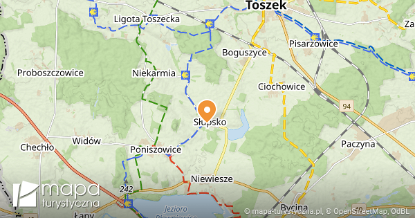 Słupsko - mapa szlaków turystycznych | mapa-turystyczna.pl