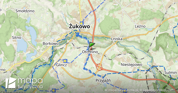 Otomino - mapa szlaków turystycznych | mapa-turystyczna.pl