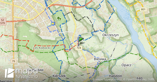 Powsin, Skwer Franciszka Pieniaka - mapa szlaków turystycznych | mapa ...