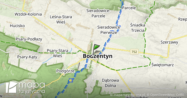 Bodzentyn, Rynek Górny - mapa szlaków turystycznych | mapa-turystyczna.pl