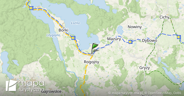 Rogojny - mapa szlaków turystycznych | mapa-turystyczna.pl