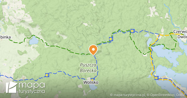 Rezerwat Borki - mapa szlaków turystycznych | mapa-turystyczna.pl