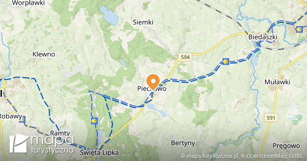 Pieckowo - mapa szlaków turystycznych | mapa-turystyczna.pl