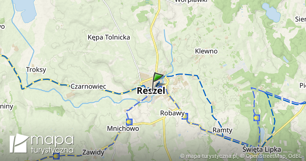 Reszel, cmentarz - mapa szlaków turystycznych | mapa-turystyczna.pl
