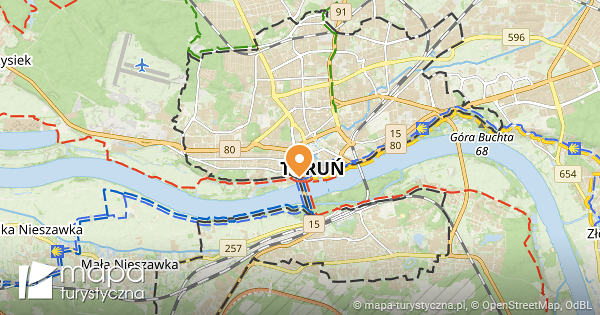Toruń, Ślimak Getyński - mapa szlaków turystycznych | mapa-turystyczna.pl