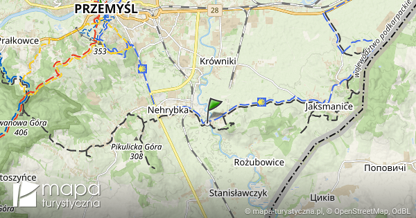 Łuczyce, rzeka Wiar - mapa szlaków turystycznych | mapa-turystyczna.pl