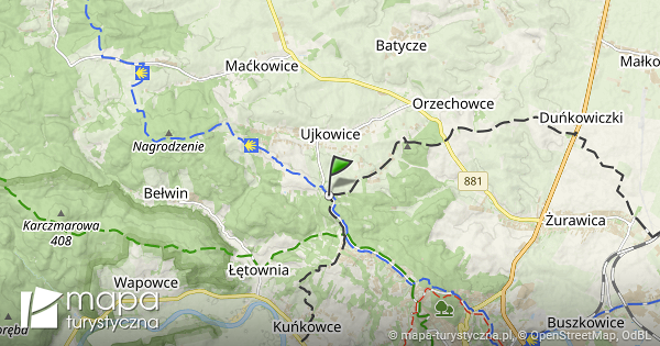 Fort IX Brunner - mapa szlaków turystycznych | mapa-turystyczna.pl