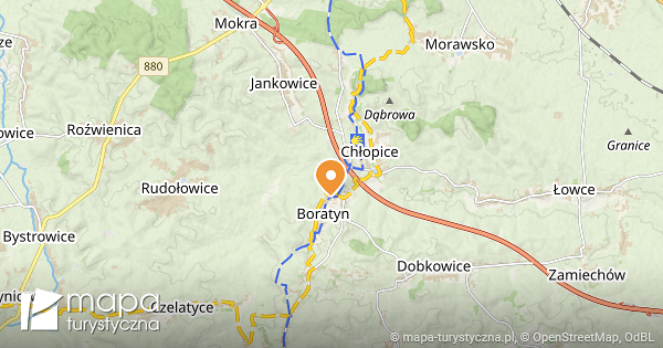 Boratyn, skrzyżowanie - mapa szlaków turystycznych | mapa-turystyczna.pl