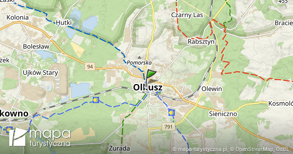 Olkusz, Rynek - mapa szlaków turystycznych | mapa-turystyczna.pl