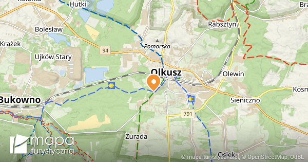 Olkusz, Czarna Góra - mapa szlaków turystycznych | mapa-turystyczna.pl