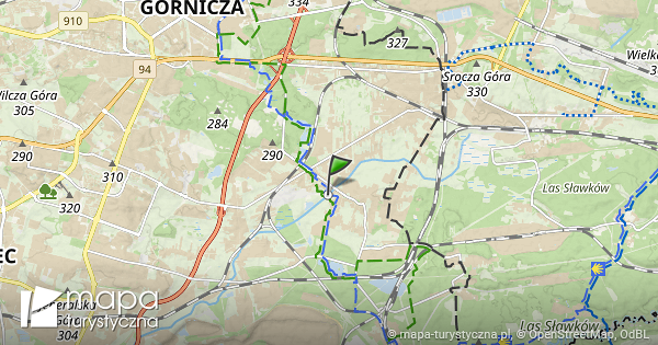 Sosnowiec, Bobrek - mapa szlaków turystycznych | mapa-turystyczna.pl