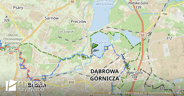 Pogoria 3 - mapa szlaków turystycznych | mapa-turystyczna.pl