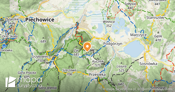 Odejście do Czerwonej Jaskini - mapa szlaków turystycznych | mapa ...