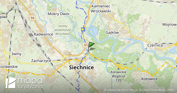 Siechnice, ul. Polna - mapa szlaków turystycznych | mapa-turystyczna.pl