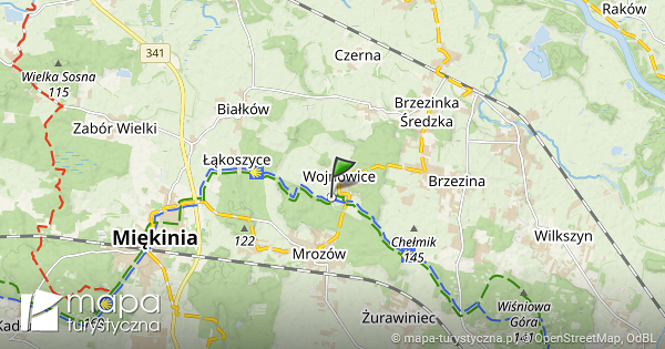 Wojnowice, ul. Zamkowa - mapa szlaków turystycznych | mapa-turystyczna.pl
