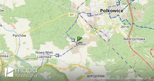 Sobin - mapa szlaków turystycznych | mapa-turystyczna.pl