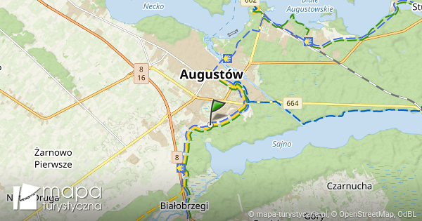 Augustów, ul. Chabrowa - mapa szlaków turystycznych | mapa-turystyczna.pl