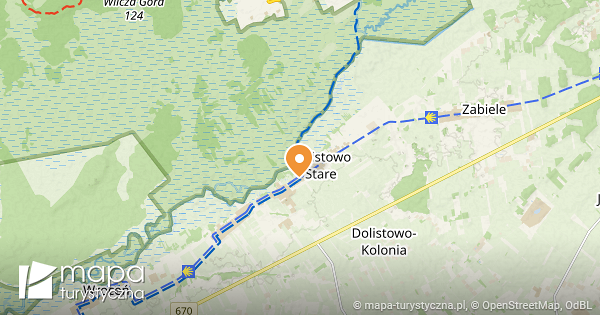 Dolistowo Stare - mapa szlaków turystycznych | mapa-turystyczna.pl