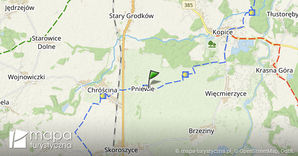 Pniewie - mapa szlaków turystycznych | mapa-turystyczna.pl