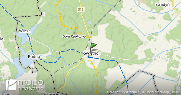 Świętno - mapa szlaków turystycznych | mapa-turystyczna.pl