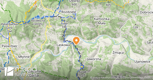 Przyrodnicza ścieżka leśna, rozejście - mapa szlaków turystycznych ...
