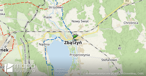 Zbąszyń - mapa szlaków turystycznych | mapa-turystyczna.pl