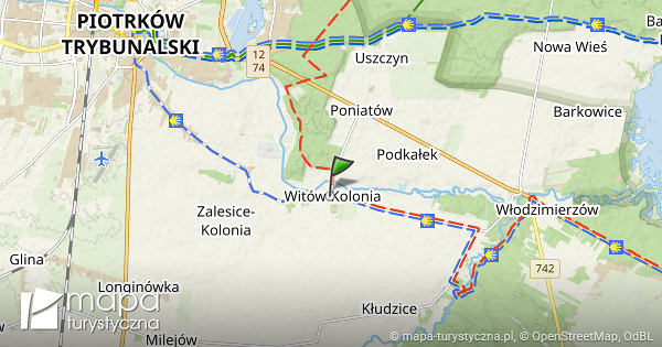 Witów-Kolonia - mapa szlaków turystycznych | mapa-turystyczna.pl