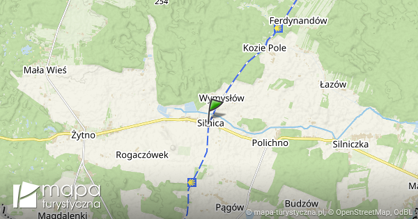 Silnica - mapa szlaków turystycznych | mapa-turystyczna.pl