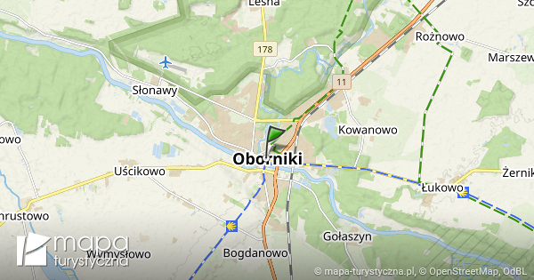 Oborniki, Rynek - mapa szlaków turystycznych | mapa-turystyczna.pl