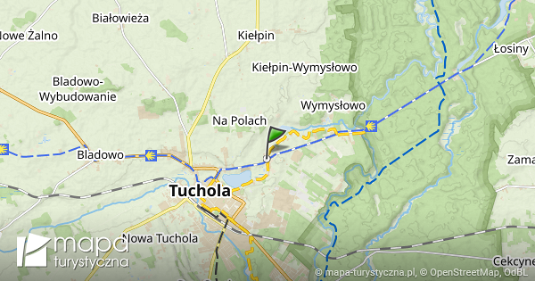 Tuchola, Miejski Rów - mapa szlaków turystycznych | mapa-turystyczna.pl
