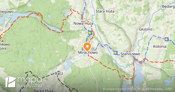 Mirachowo, dwór - mapa szlaków turystycznych | mapa-turystyczna.pl