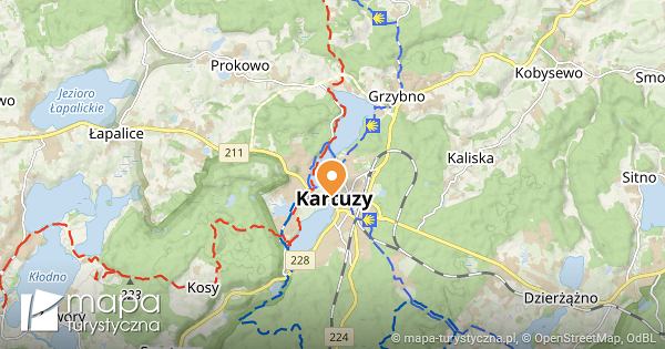 Kartuzy, ul. 3 Maja - mapa szlaków turystycznych | mapa-turystyczna.pl