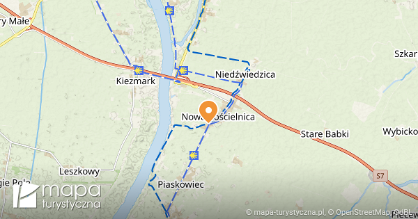 Nowa Kościelnica - mapa szlaków turystycznych | mapa-turystyczna.pl