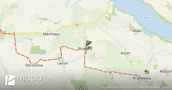 Brzesko - mapa szlaków turystycznych | mapa-turystyczna.pl