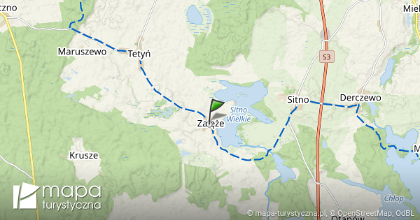 Załęże - mapa szlaków turystycznych | mapa-turystyczna.pl
