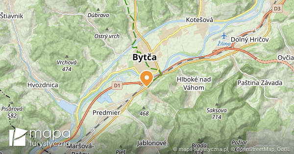 Hrabové - mapa szlaków turystycznych | mapa-turystyczna.pl