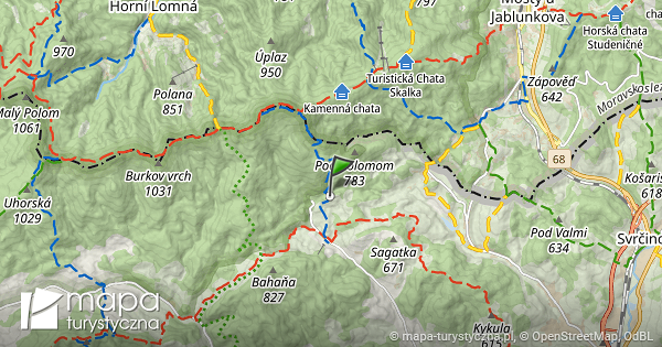 Chata Dolina - mapa szlaków turystycznych | mapa-turystyczna.pl
