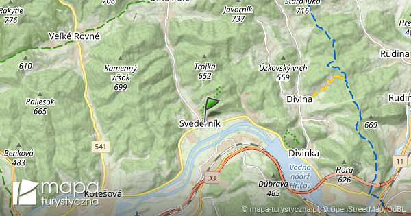 Svederník - mapa szlaków turystycznych | mapa-turystyczna.pl