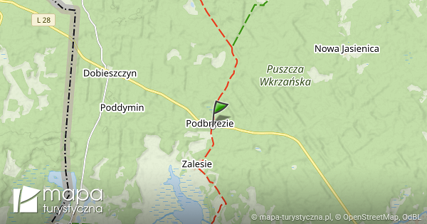 Podbrzezie - mapa szlaków turystycznych | mapa-turystyczna.pl