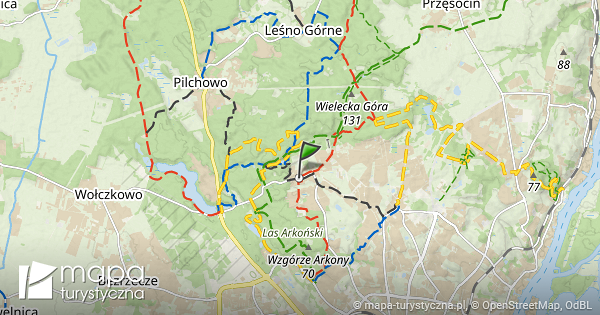 Osów, ul. Miodowa - mapa szlaków turystycznych | mapa-turystyczna.pl