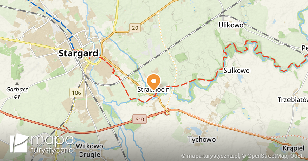 Strachocin - mapa szlaków turystycznych | mapa-turystyczna.pl