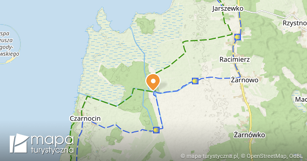 Rezerwat Czarnocin - mapa szlaków turystycznych | mapa-turystyczna.pl